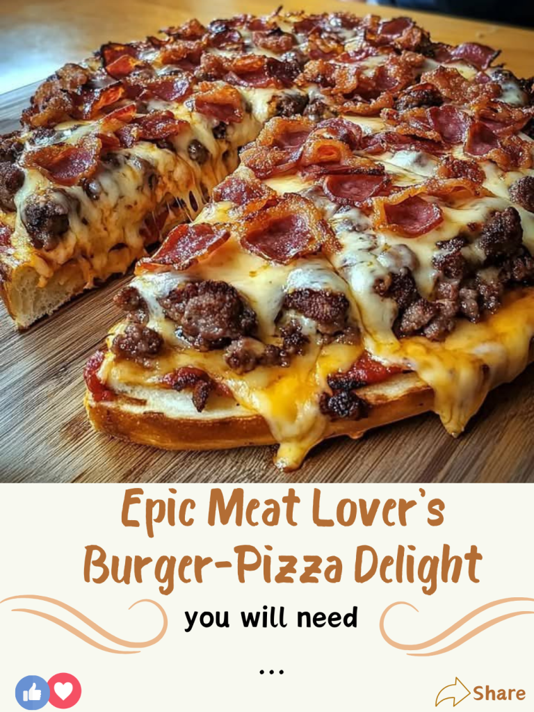 Epic Meat Lover’s Burger-Pizza Delight – Eva Cook